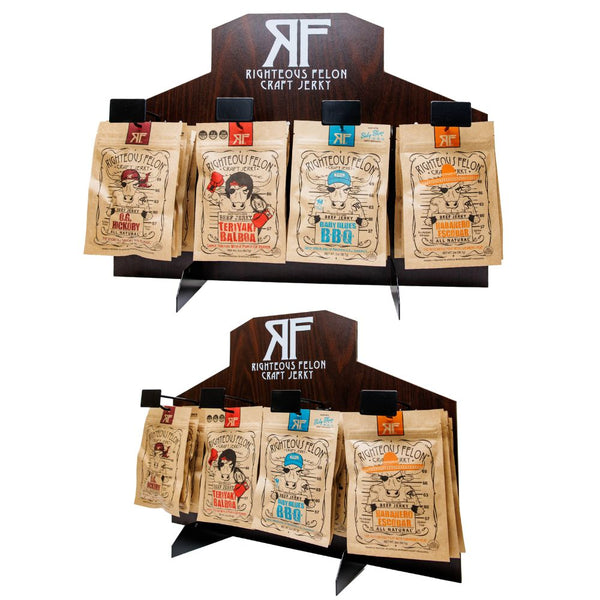 Righteous Felon Beef Jerky Lineup + Countertop Display - RTZN Brand ...