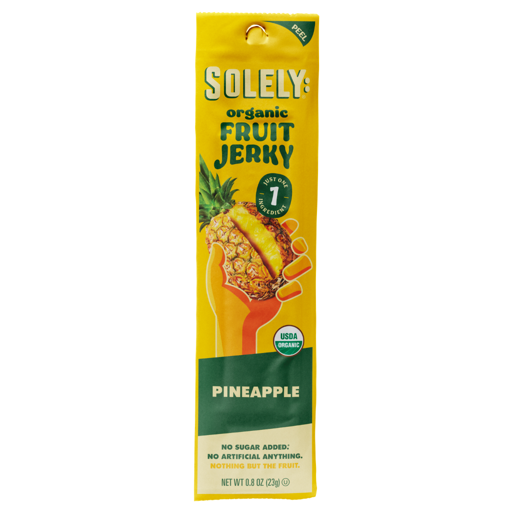 Solely Organic Pineapple Fruit Jerky Strip 0.8oz (12ct) – RTZN Brand ...