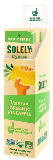 Solely Organic Pineapple Fruit Jerky Strip 0.8oz (12ct) - RTZN Brand ...